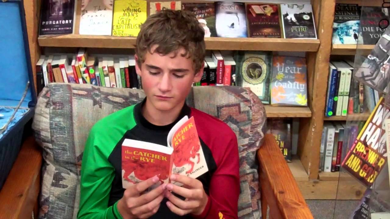 Brendan reads Catcher in the Rye at Chapter 1 Bookstore for Banned ...