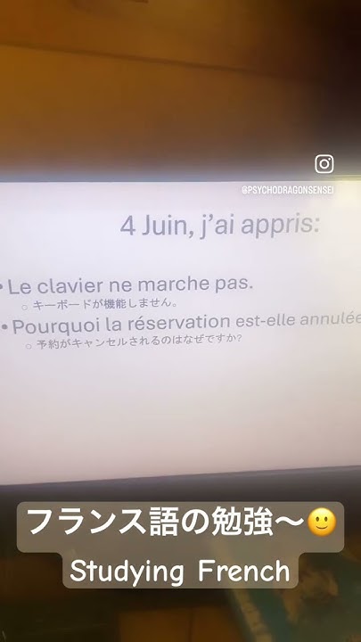 J’étudie le français フランス語の勉強 Studying French #french #français #study ...