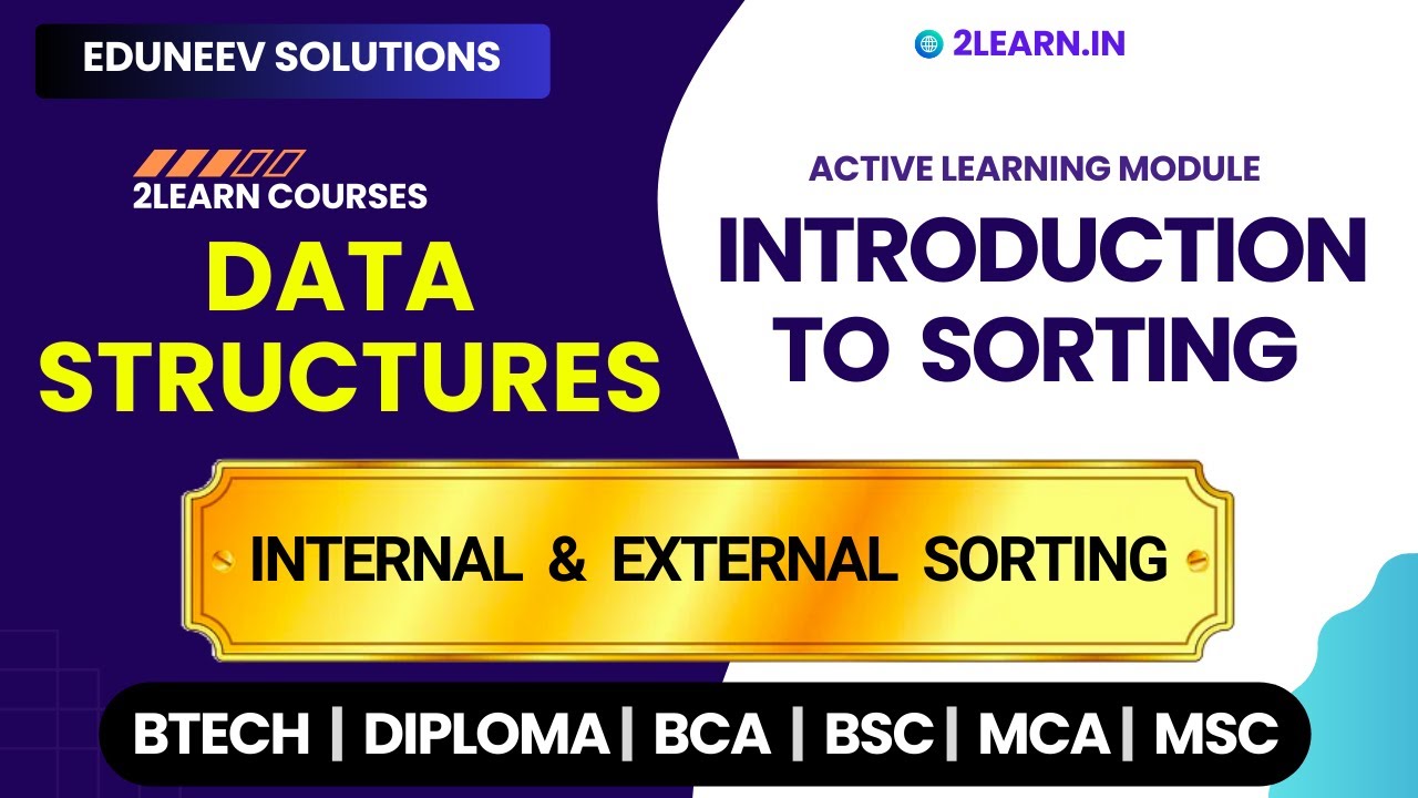 Introduction To Sorting Internal And External Sorting Data Structures 4997