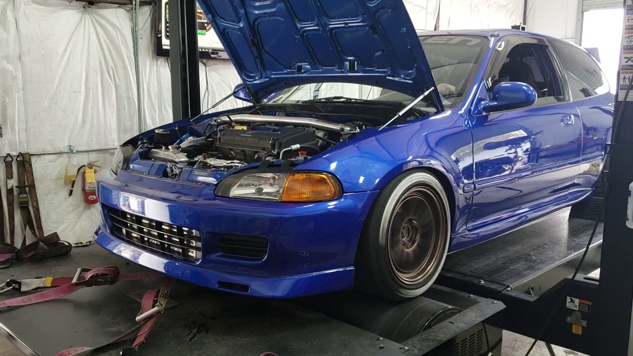 B18 stock block/head turbo build. - YouTube