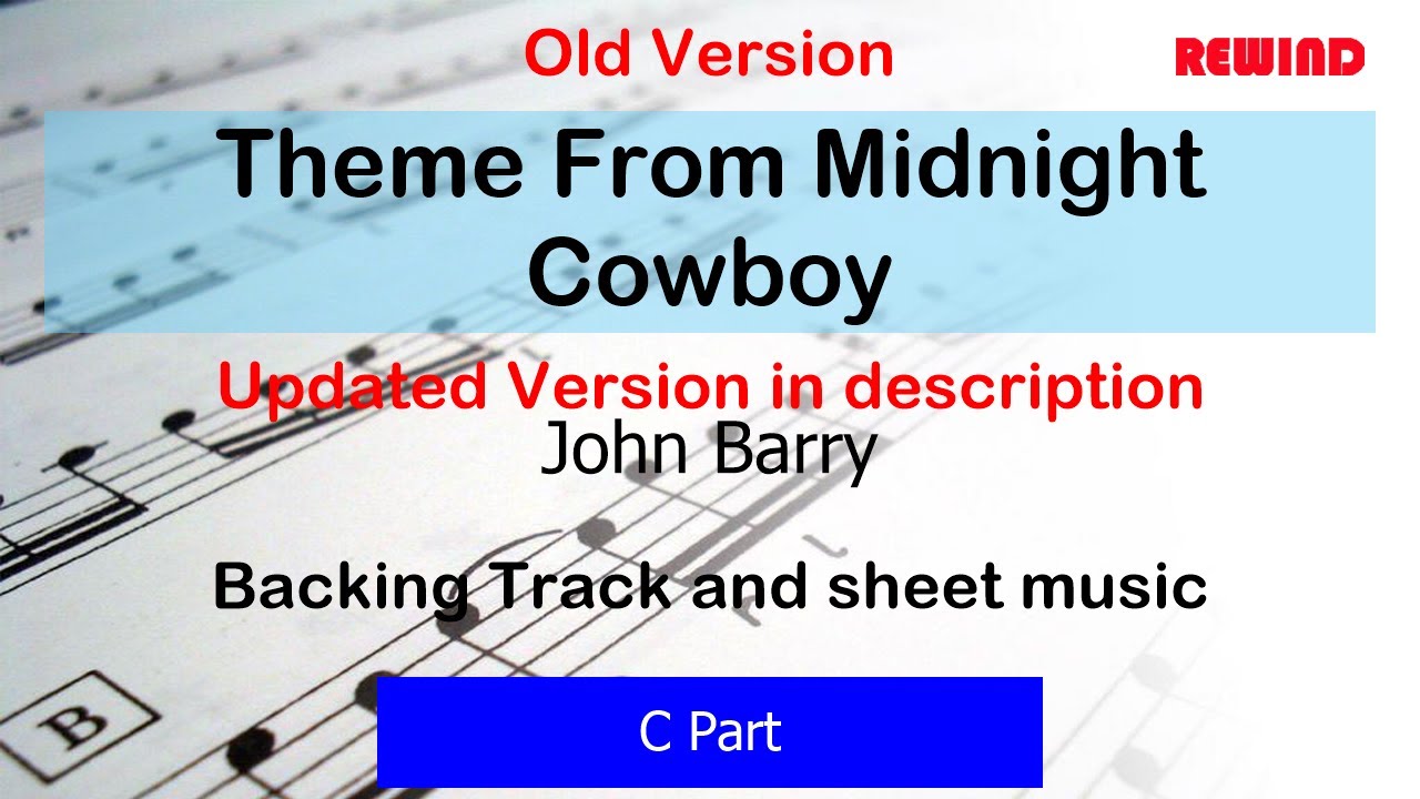 Theme From Midnight Cowboy Flute Violin Backing Track and Sheet Music ...