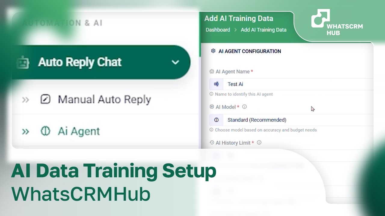 AI Data Training Setup – WhatsCRMHub - YouTube