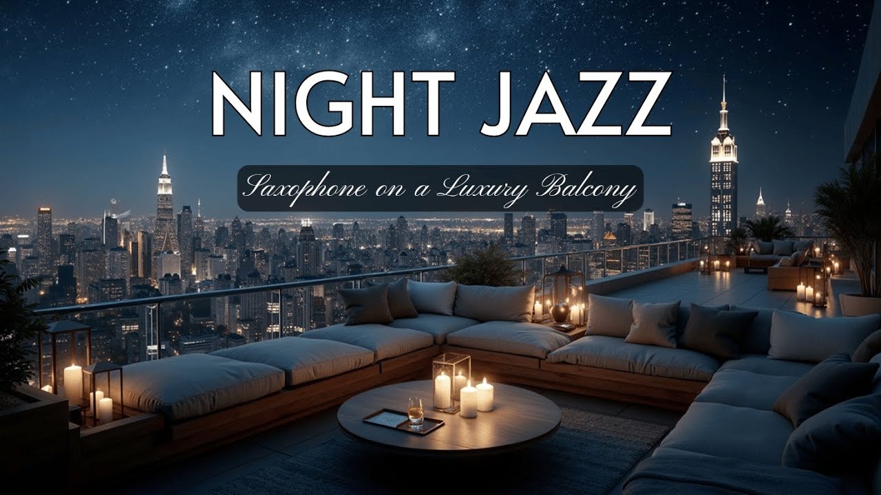 Night Jazz & Smooth Saxophone | Romantic Balcony Cityscape Views - YouTube