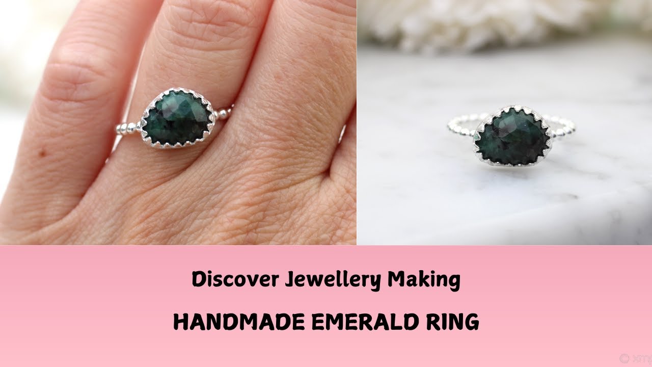 Making a handmade emerald gemstone ring. - YouTube