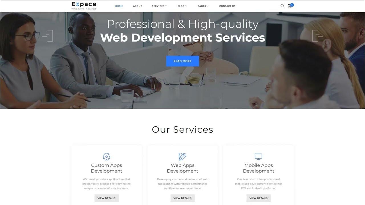 Expace - Web Development Multipage Clean HTML Website Template - 51408 - YouTube