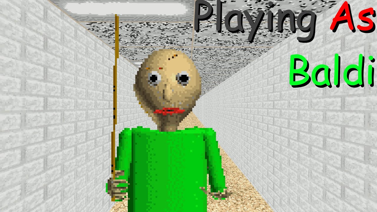 Playing As Baldi (Baldi Mod) - YouTube