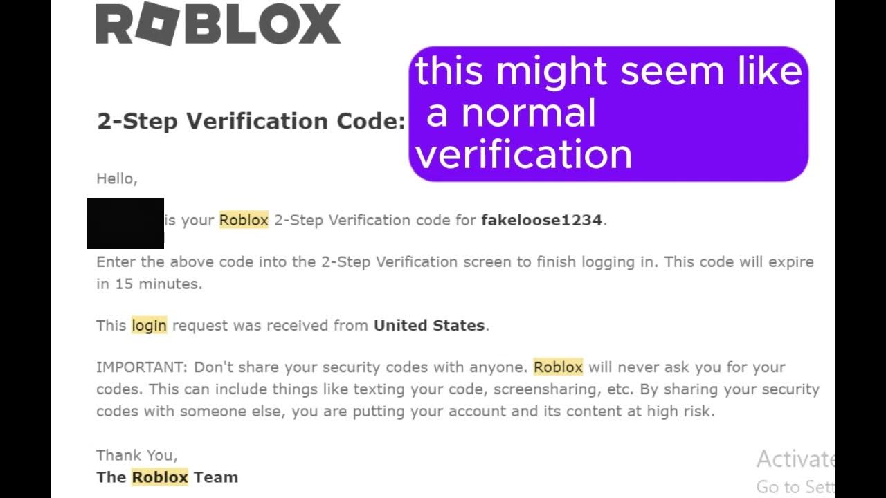 A normal 2 step verification from roblox or is it? - YouTube