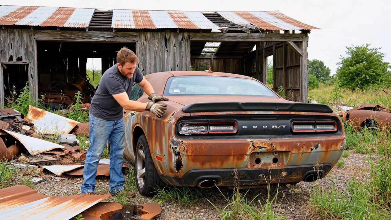 Abandoned Dodge Challenger R/T – Full Rusted Restoration! - YouTube