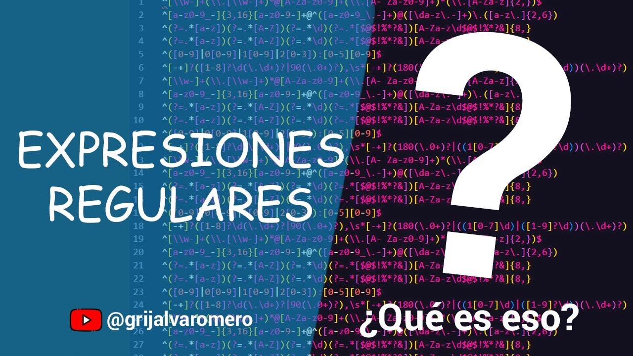 Expresiones Regulares. Explicación Definitiva - YouTube