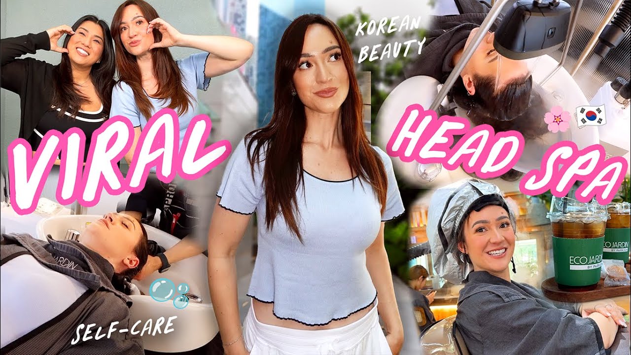 Alisha Tries Viral Korean Beauty Trends: 18 Step Head Scalp Spa!! - YouTube