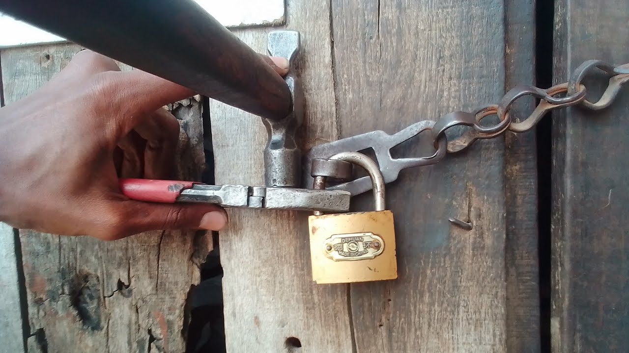 How To Open Lock 🔐? With hammer 🔨 - YouTube