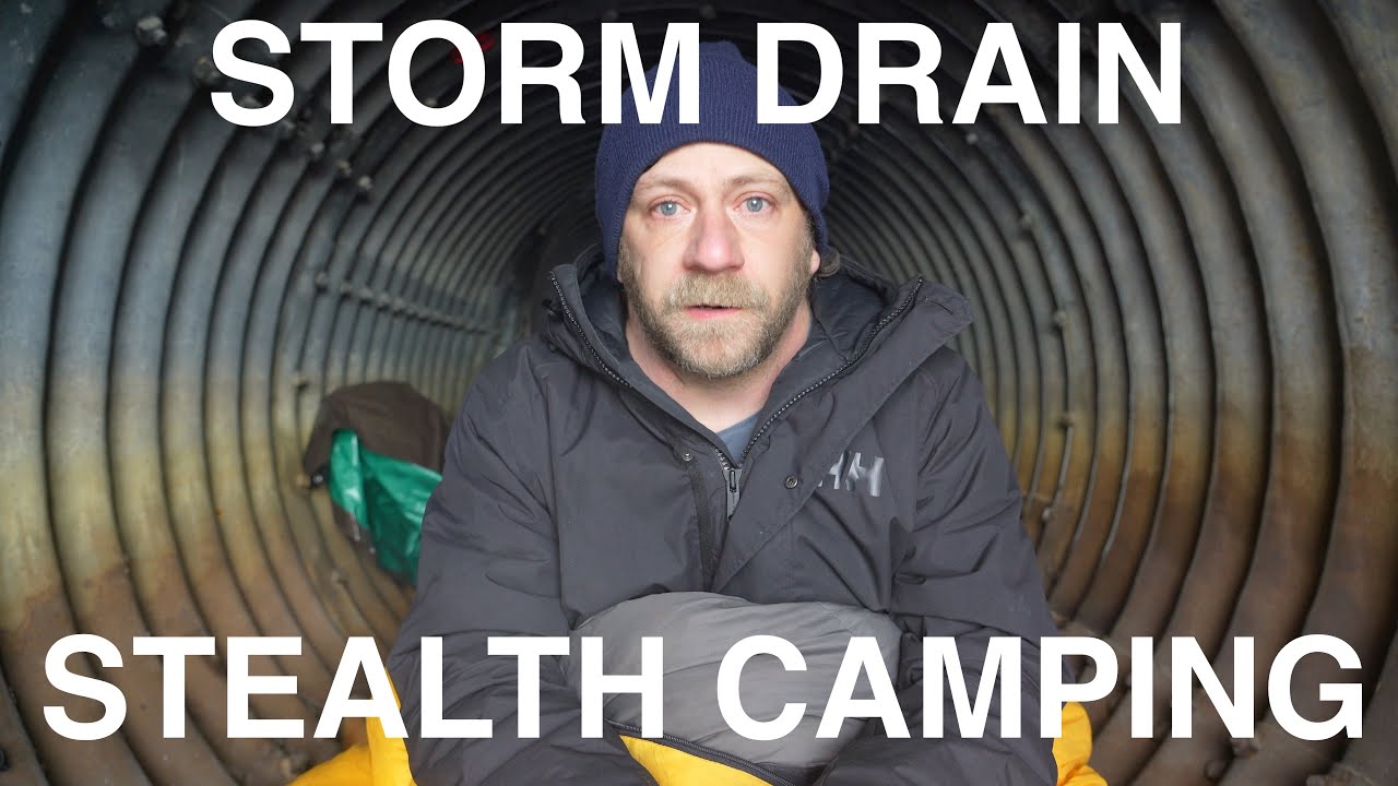 Stealth Camping In Storm Drain - YouTube