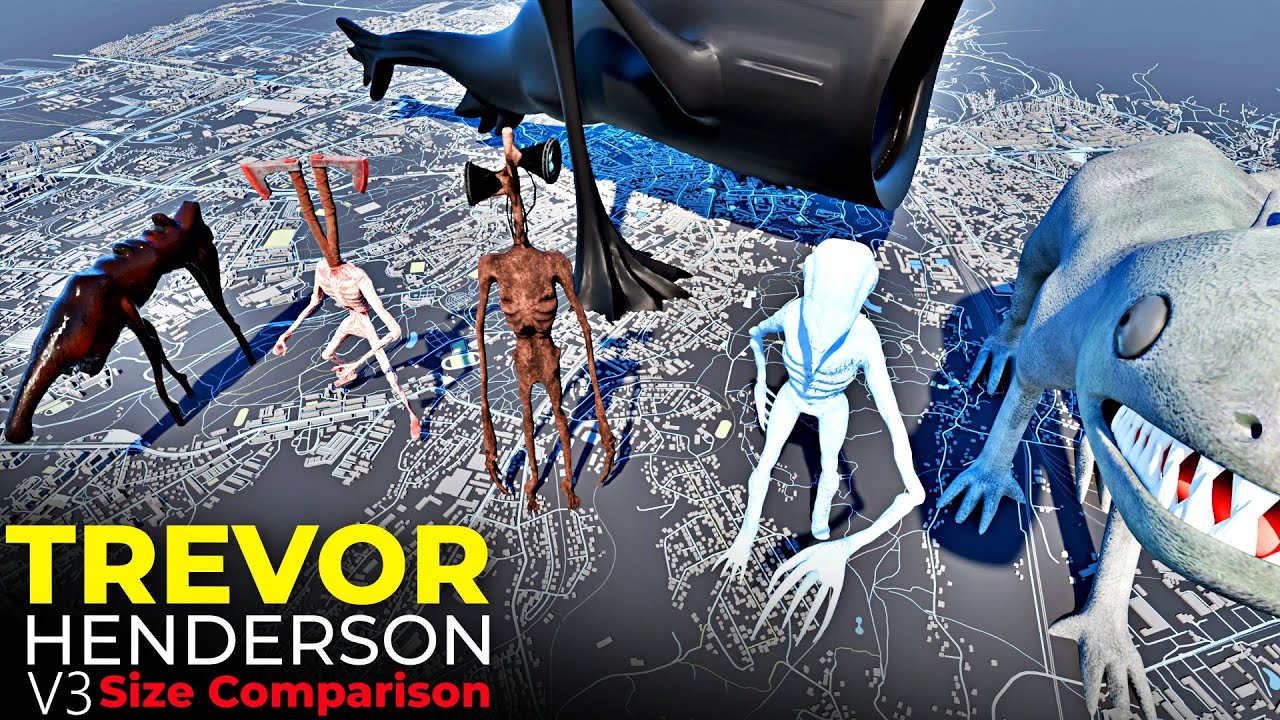 Trevor Henderson Monsters Size Comparison 3D | Sea Eater vs Behemoth ...