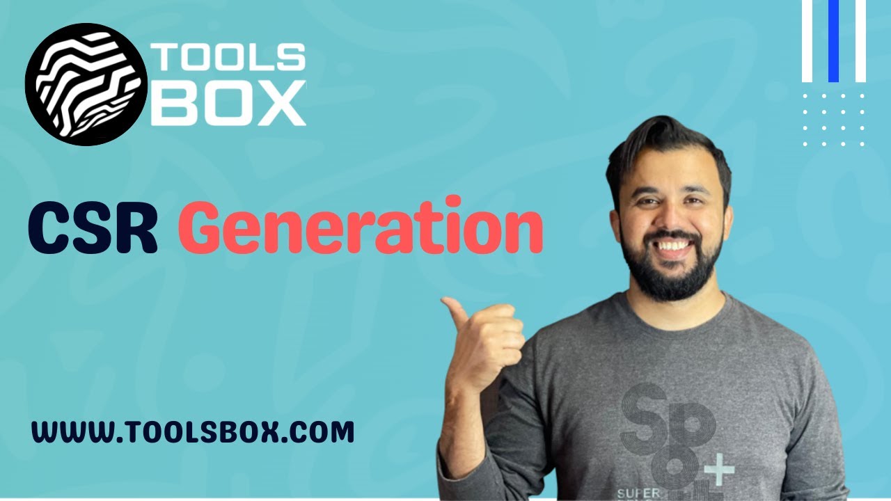 How To Use CSR Generation | WWW.TOOLSBOX.COM - YouTube