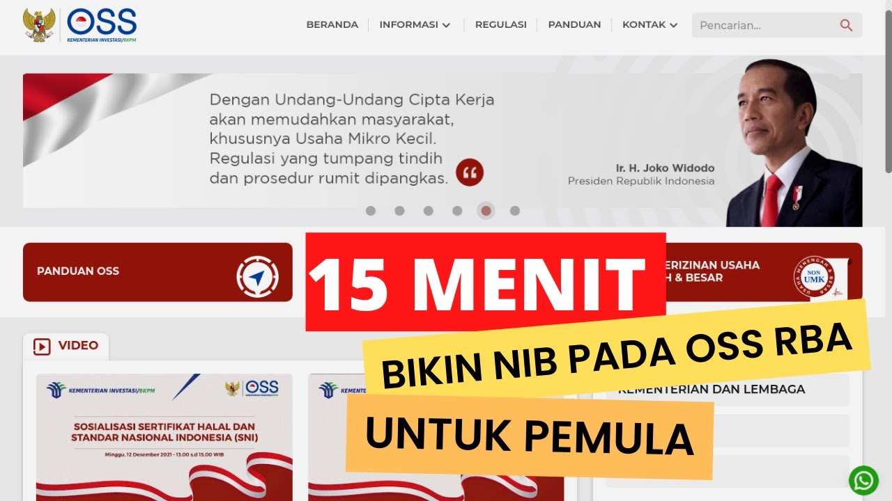 Tutorial Bikin NIB Pada OSS RBA - YouTube