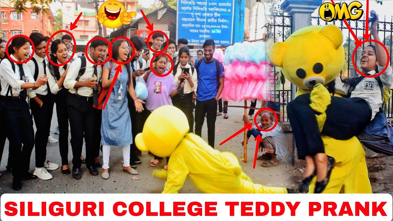 Teddy Bear Prank On Siliguri College 😆😆😆 Teddy Bear Prank Funny