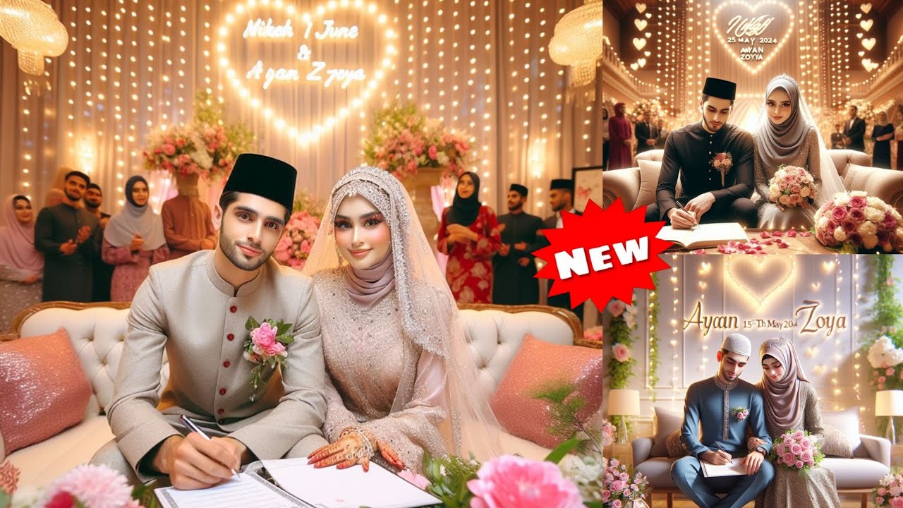 Trending Beautiful couple Marriage Nikah Photo editing| Couple Ai photo ...