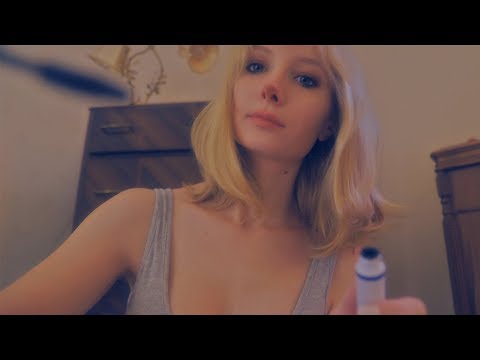 ASMR Quick Makeup w/ Best Friend ~ Gum Chewing and Whispering