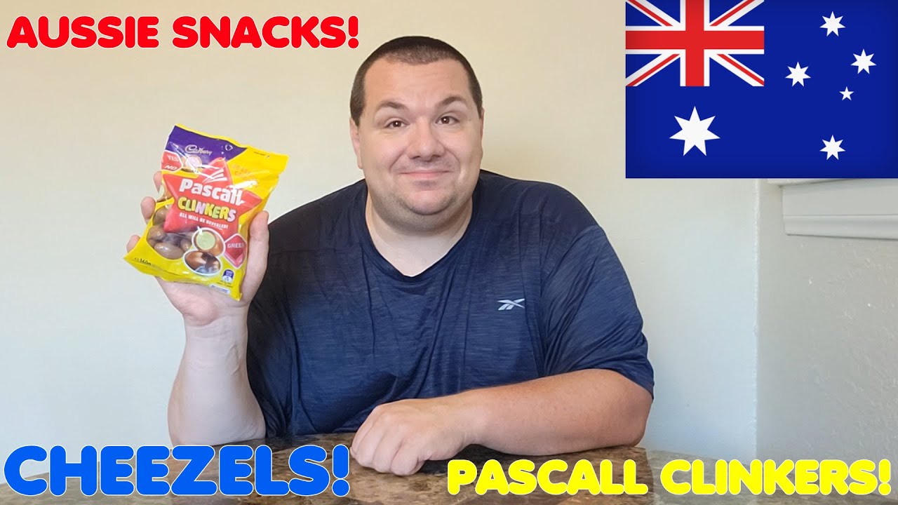 Tasting Australian Snacks Part 8 | Cheezels & Pascall Clinkers! - YouTube