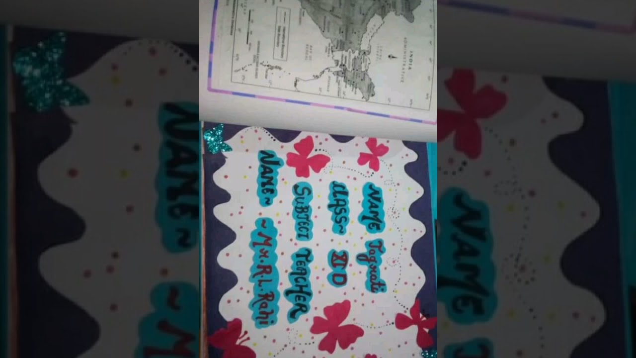 Geography file decoration idea💗😇😇 - YouTube