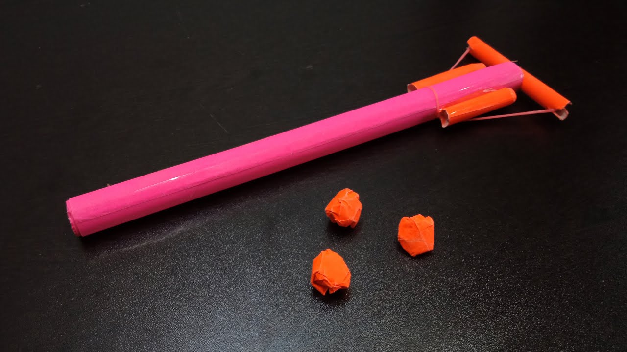 How To Make Paper Bullets Gun Shoots | Easy Simple Origami Toy Gun ...