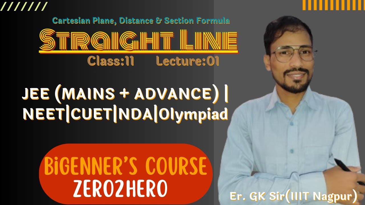 Straight Line | Class 11 | Cartesian Plane, Distance, Midpoint ...