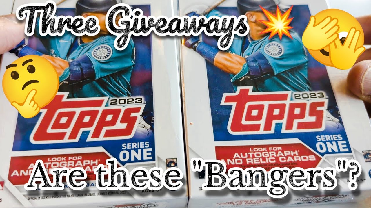 Two Hangers of 2023 Topps Series 1 AND THREE GIVEAWAY DRAWINGS ⚾ - YouTube