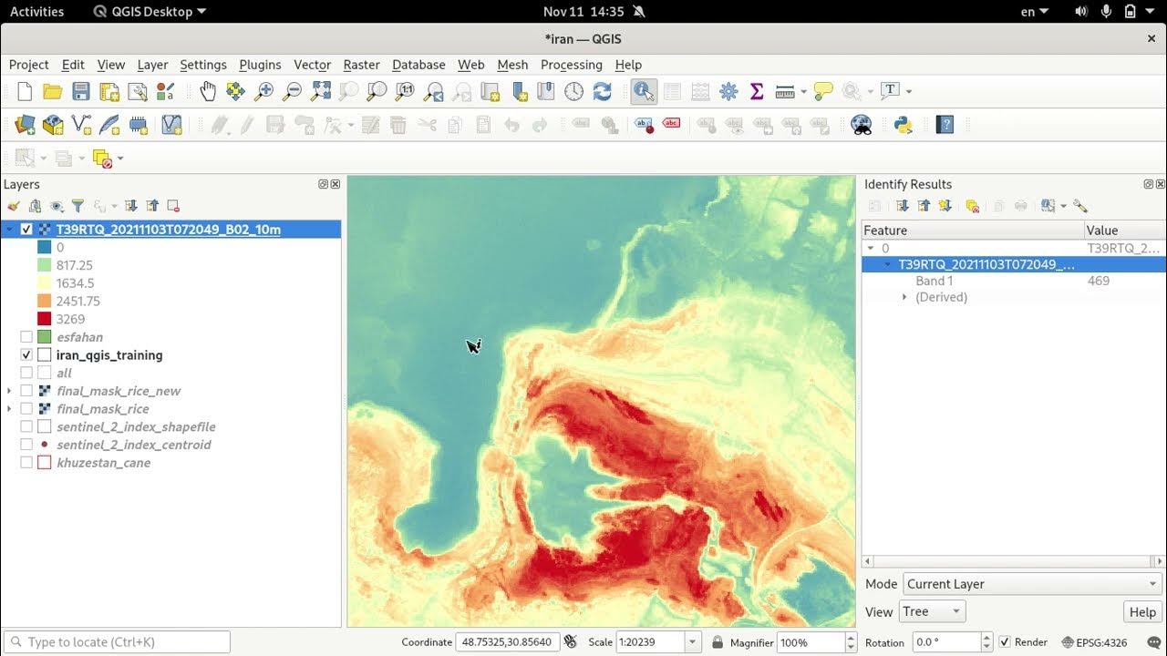 19 raster pixel value آموزش QGIS - - YouTube