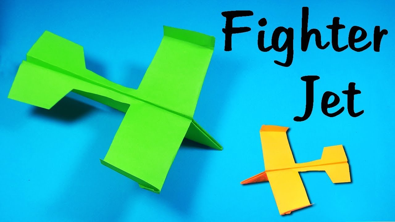 How to Make a Fighter JET Paper Airplane Easy ! Easy Paper Fighter Jet ...
