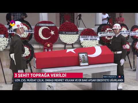 3 Şehit Toprağa Verildi