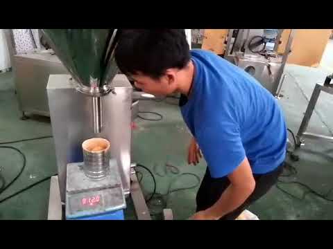 Semi auto coffee powder filling machine Manual auger filler - YouTube