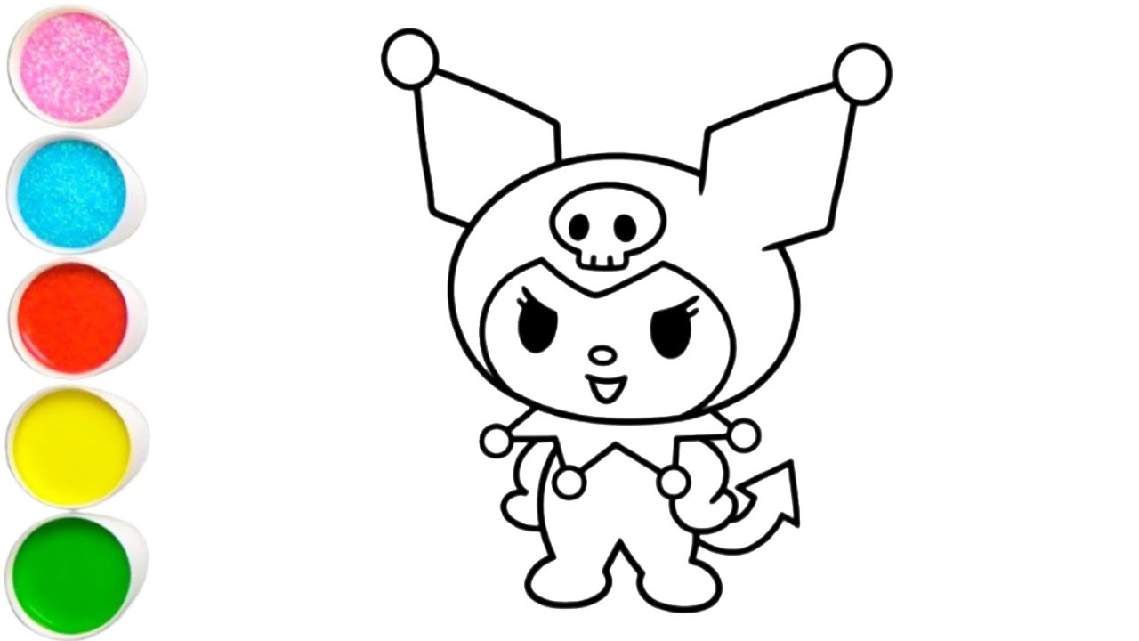 How to draw sanrio character kuromi - YouTube