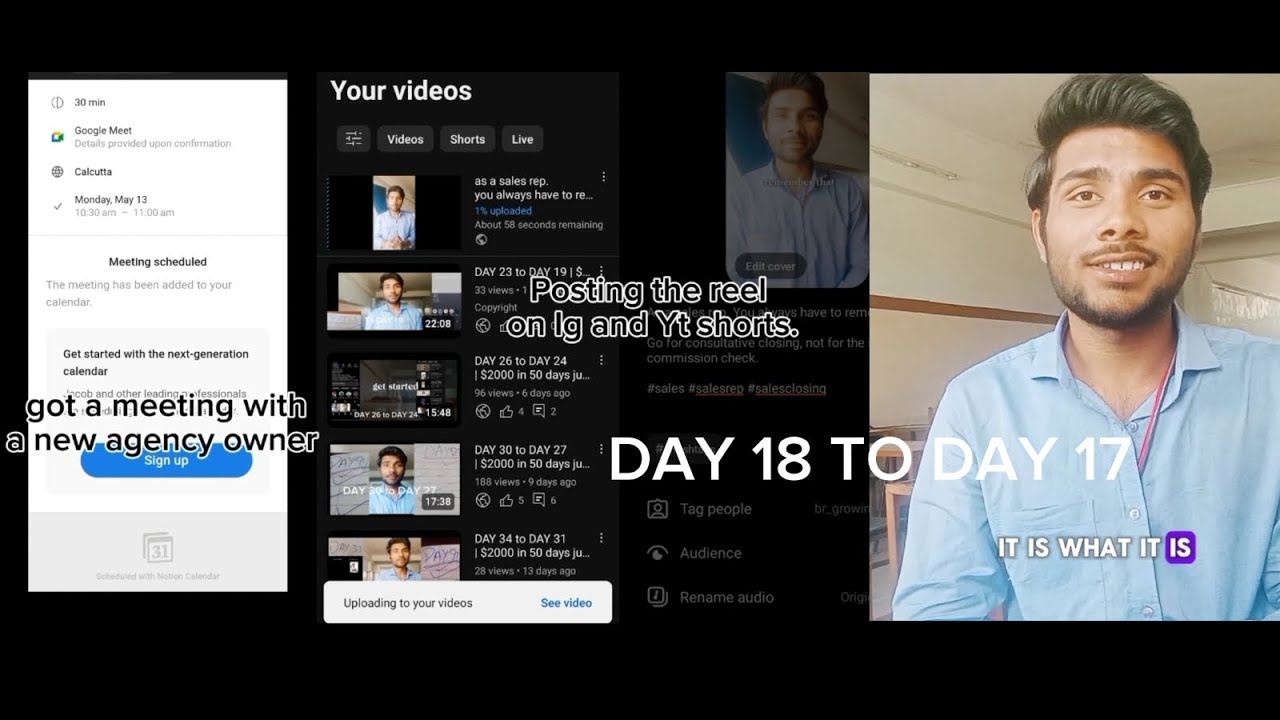 DAY 18 to DAY 17 | $2000 in 50 days just by smartphone, Challenge ...