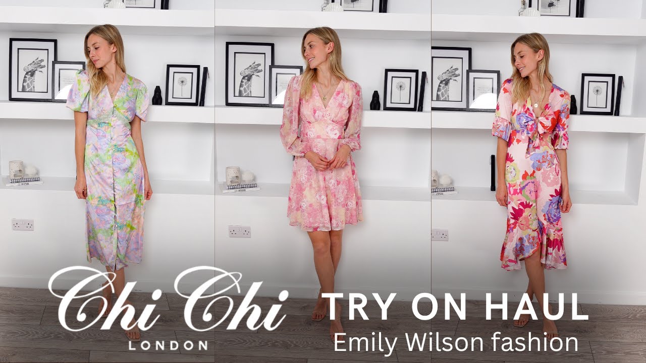 TRY ON HAUL | Wedding guest outfit ideas | ChiChi London | Emily Wilson ...