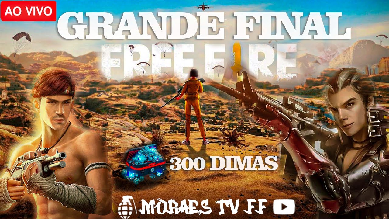LIVE ON 🔴 GRANDE FINAL, VALENDO 300 DIMAS - FREE FIRE AO VIVO - YouTube