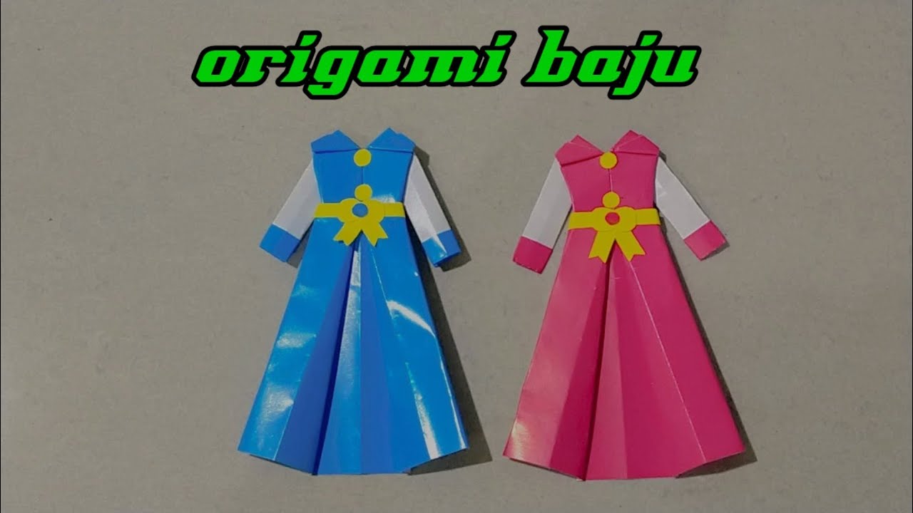 cara membuat origami baju - YouTube