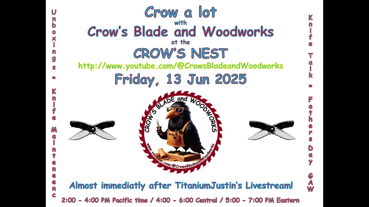 Crow a lot with Crow's Blade and Woodworks at the Crow's Nest! - YouTube