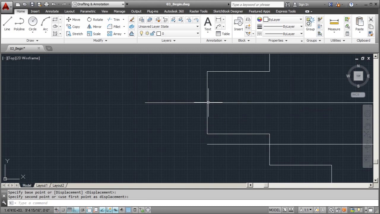 Drawing the stringers and landing for the stairs Lesson-3 - YouTube