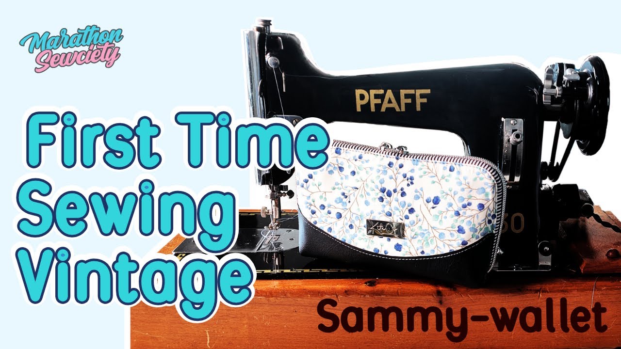 First Time Sewing with a 70-Year-Old Pfaff! Sammy Wallet Tutorial - YouTube