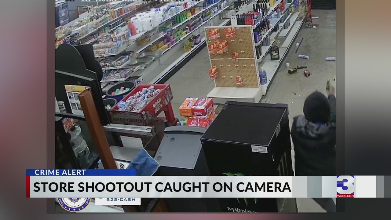 Man wounded in shootout with robber at East Memphis store - YouTube