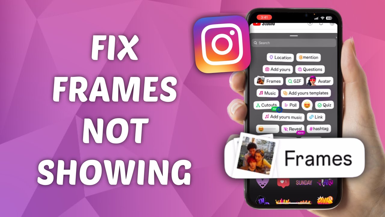 How to Fix Frames Not Showing on Instagram Story - YouTube