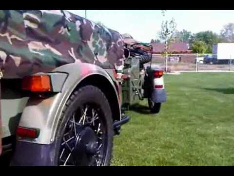 Helga's Russian Ural 2008 Gear-Up Military Custom Trailer - YouTube