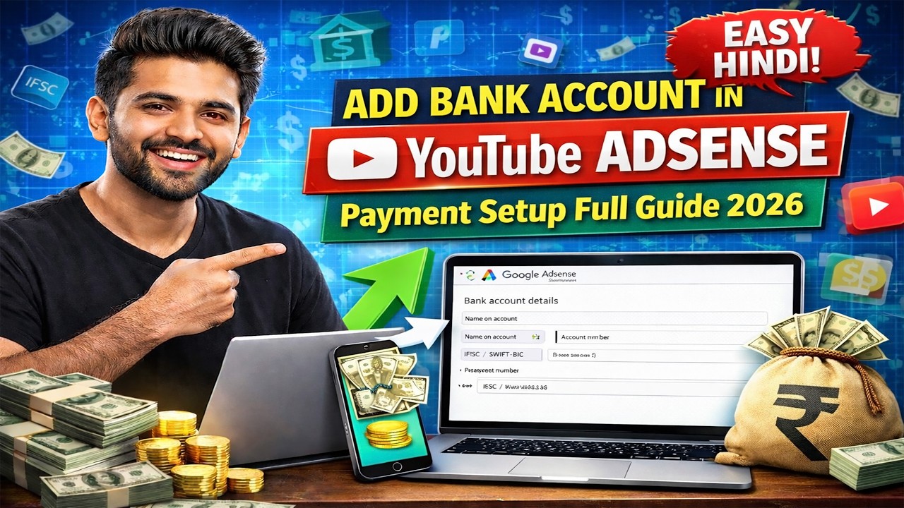 YouTube Channel me BANK account kaise add kare || how to add bank ...
