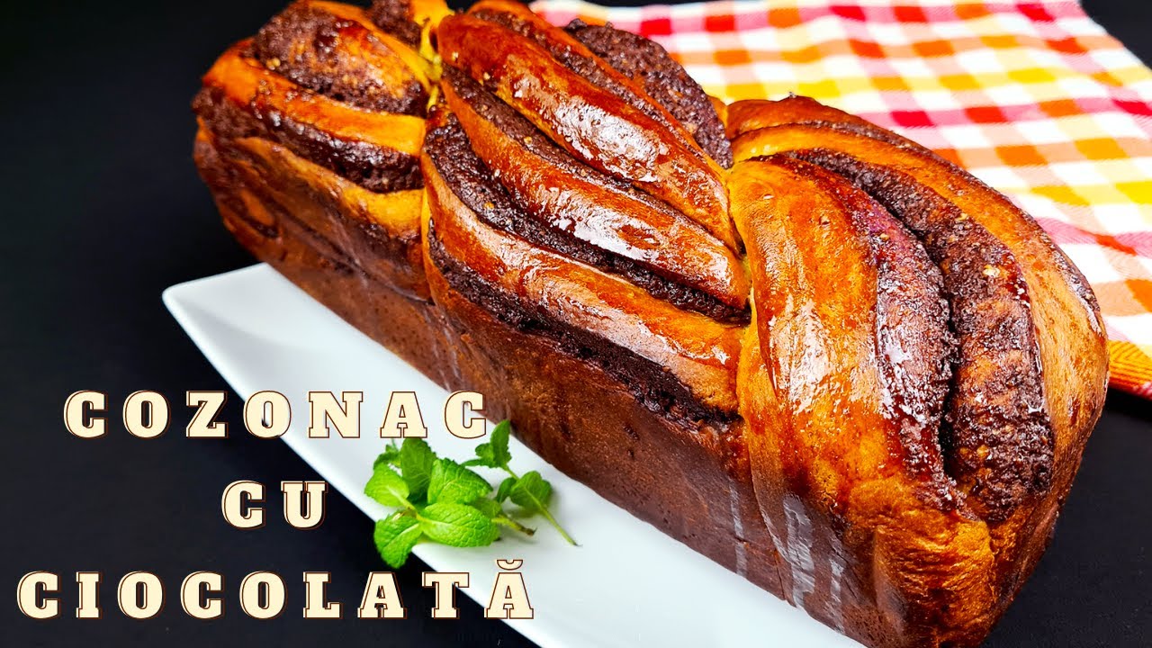Cozonac framantat cu unt si cu umplutura de ciocolata - cozonac ...