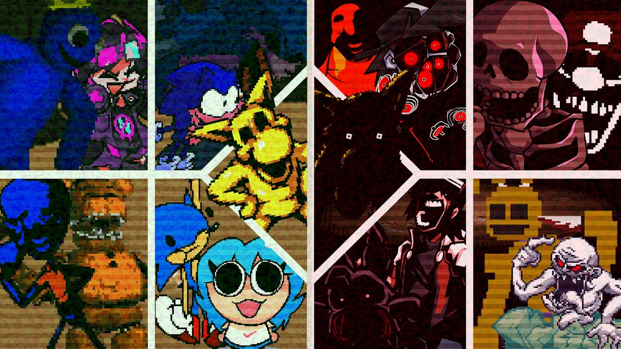 SHINTO AND SHITNO BUT EVERY TURN A DIFFERENT CHARACTER IS USED 🎶 | FNF ...