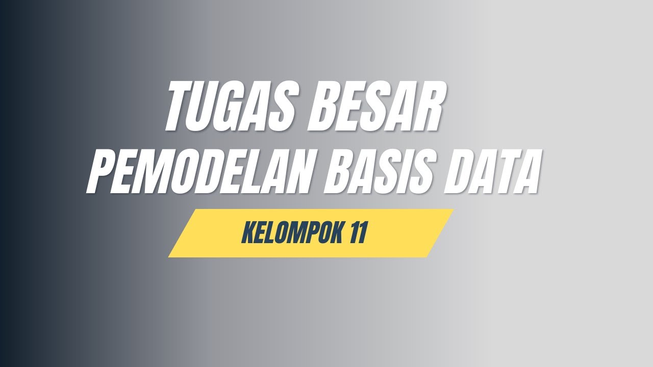 Presentasi Tugas Besar Pemodelan Basis Data - Hospital | Kelompok 11 ...