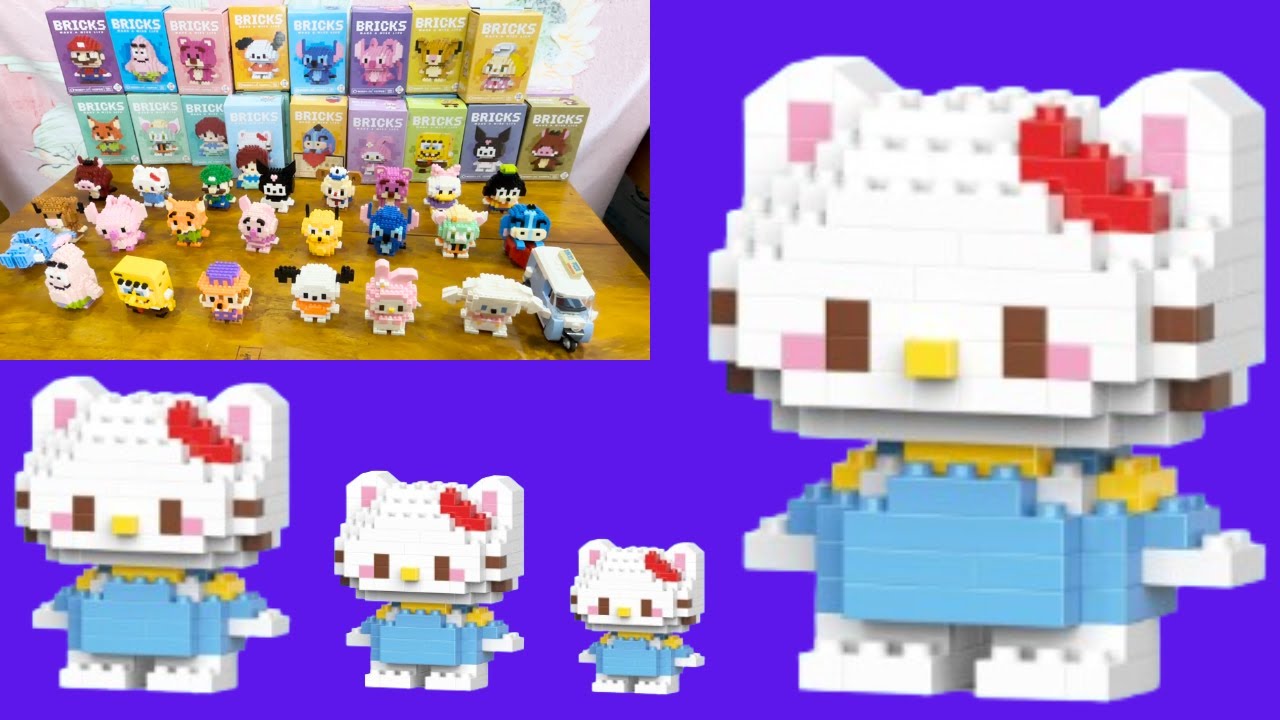 How To Build KITTY Blue MIMMY Bricks MINI LEGO | Bricks Make a Wise ...