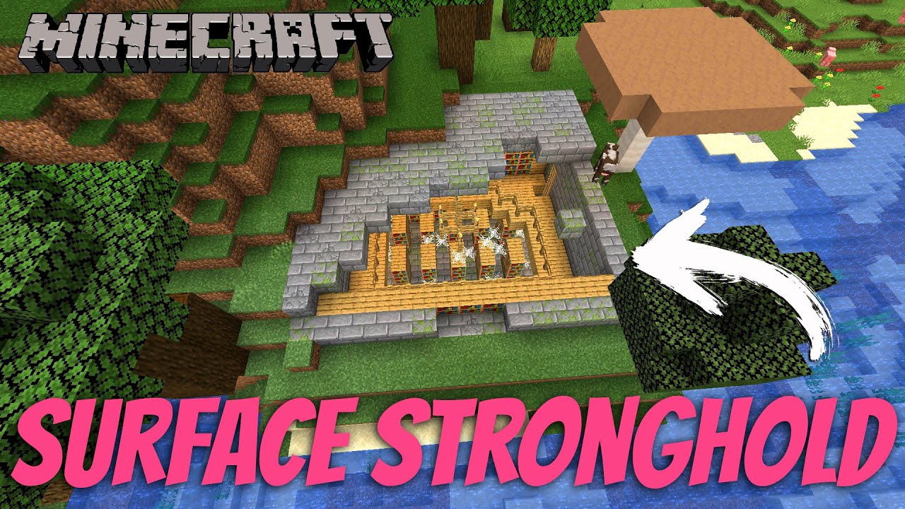 EXPOSED STRONGHOLD! SURFACE LIBRARY! TWO VILLAGES NEAR SPAWN ...