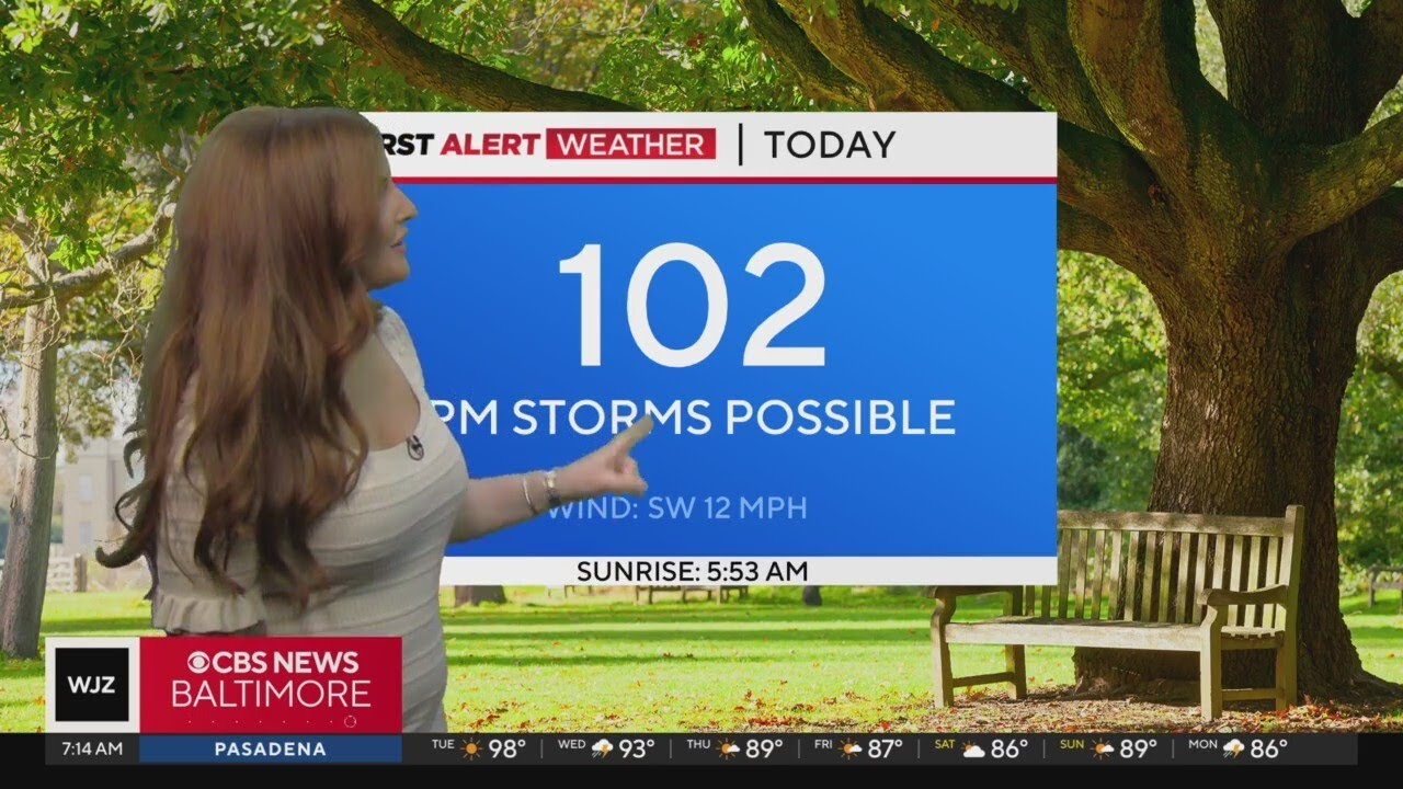 Sweltering weather through Wednesday in Maryland before relief on ...