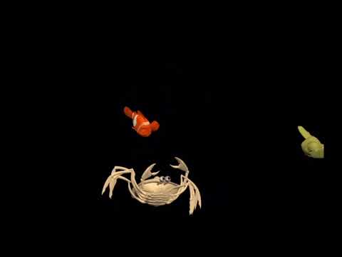 Finding Nemo Submarine Voyage Undersea Animation Projection Demo from April 2007 Disneyland Resort